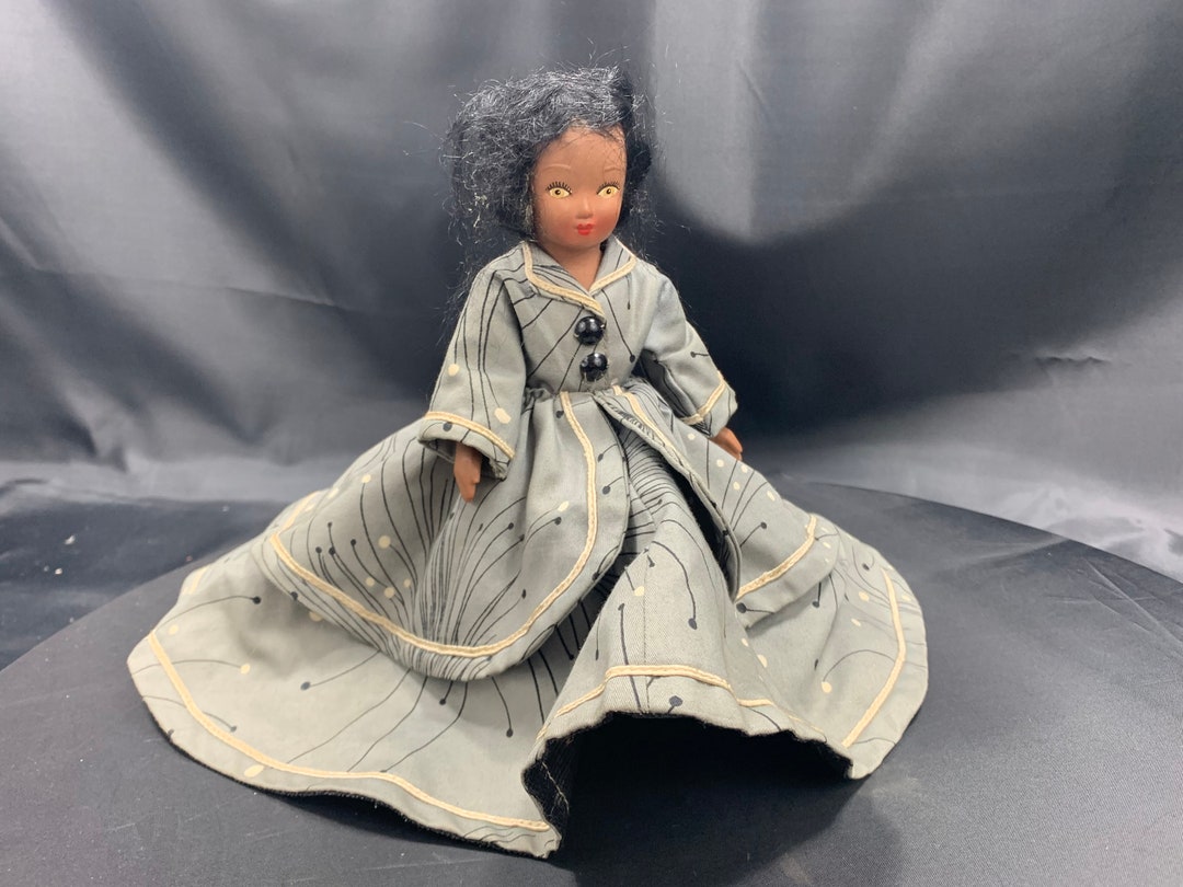 Antique Black Porcelain Doll 16 Cm Etsy