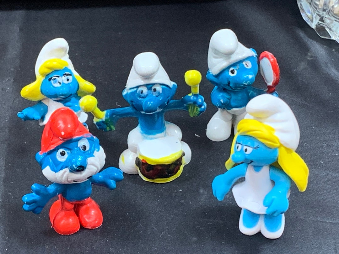Smurf Collection Set of 5 Smurfs Peyo Ed. Dupuis Union - Etsy