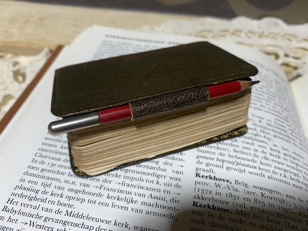 Antique Mini Diary 1918 – Pocket Diary With Pencil – WWI Period ...