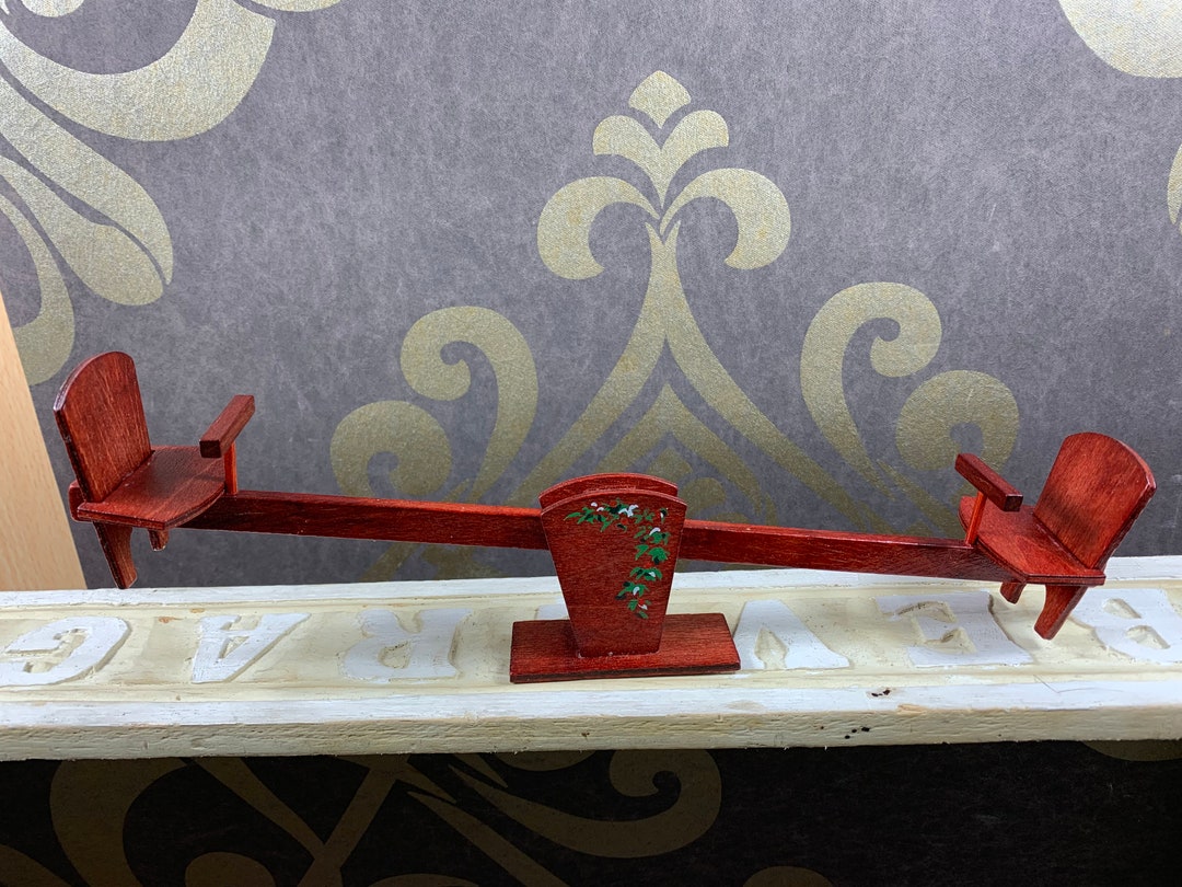 Wooden Seesaw for the Dollhouse Mint Miniature for Dollhouse Vintage - Etsy
