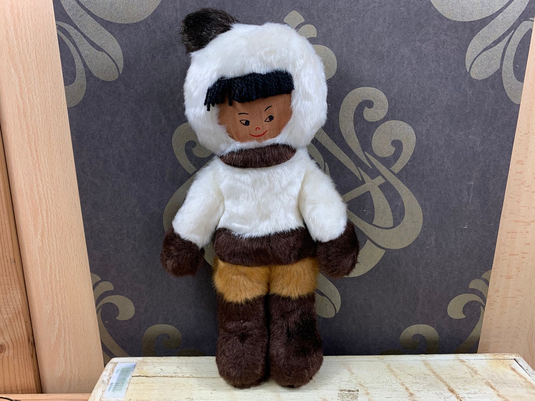 A Real Charmer Vintage in New Condition Eskimo Big Plush Doll - Etsy
