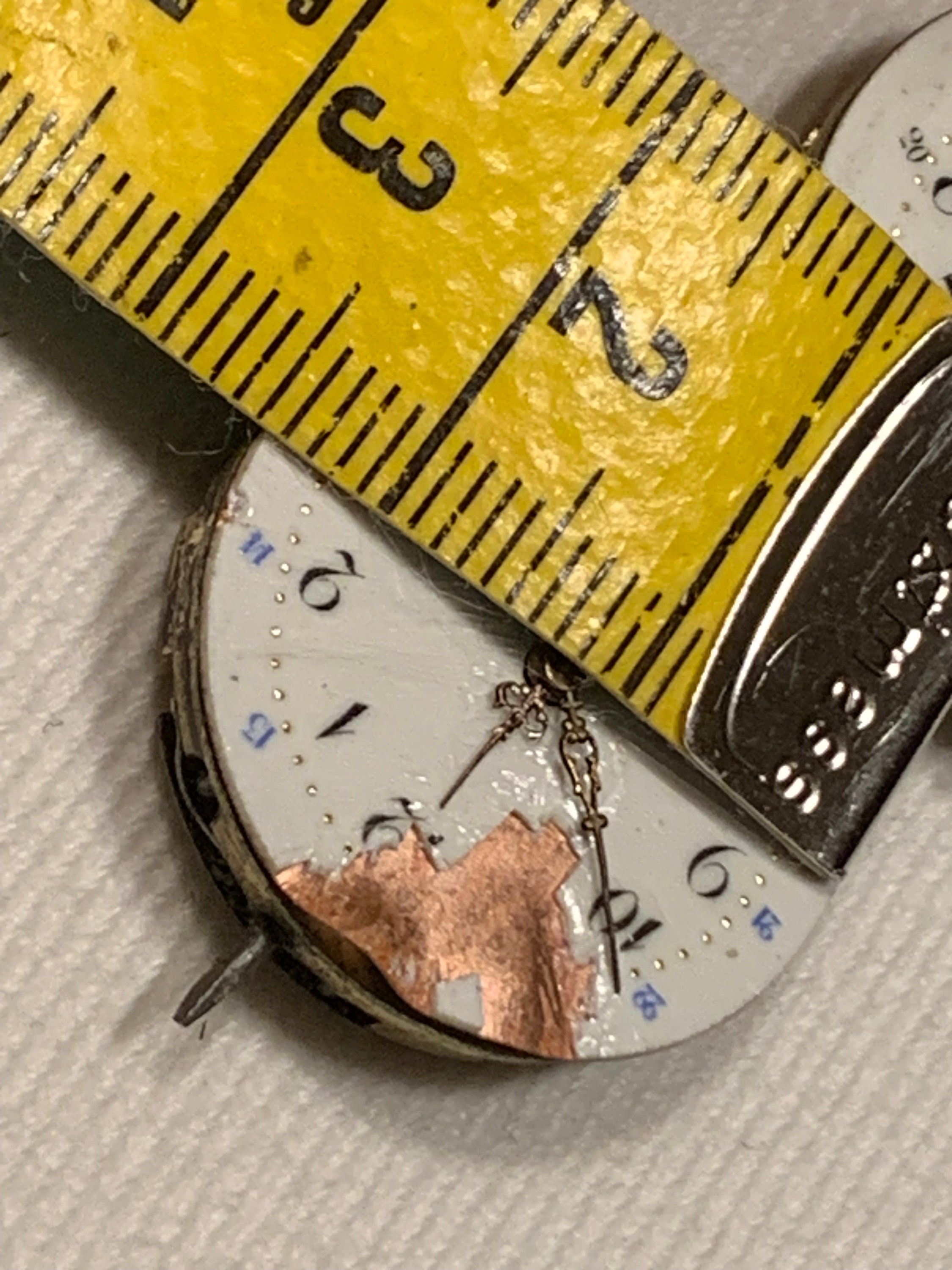 Set of 2 Antique Enamel Watch Dials/movement Plates - Watch Parts ...