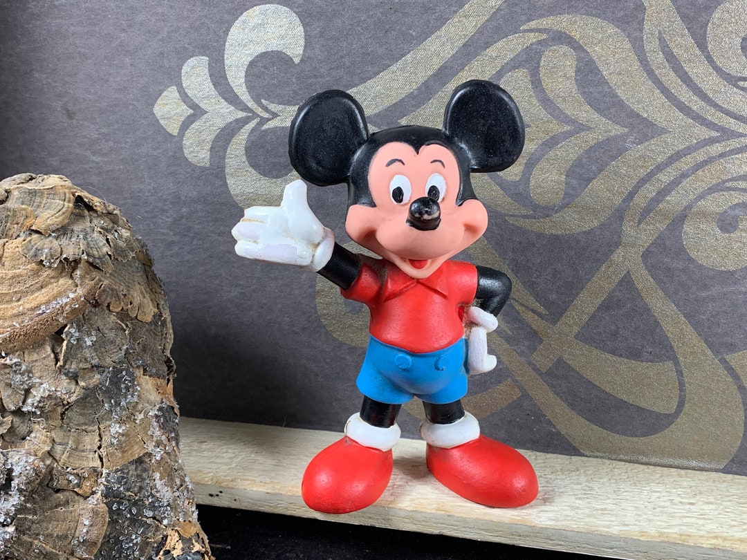 Rare Vintage Walt Disney Figure - Mickey Mouse Figure - Squeaker Doll ...