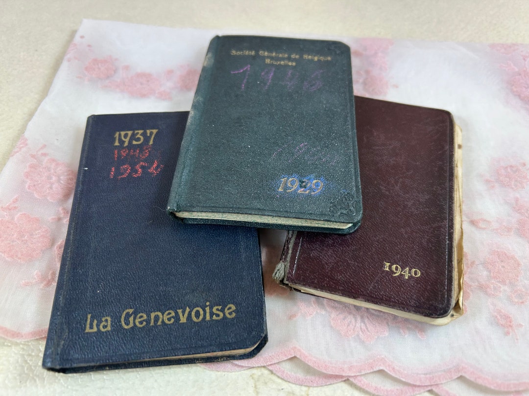 3 Mini Diaries - Partially Written Diary - French Notebook - Mini ...