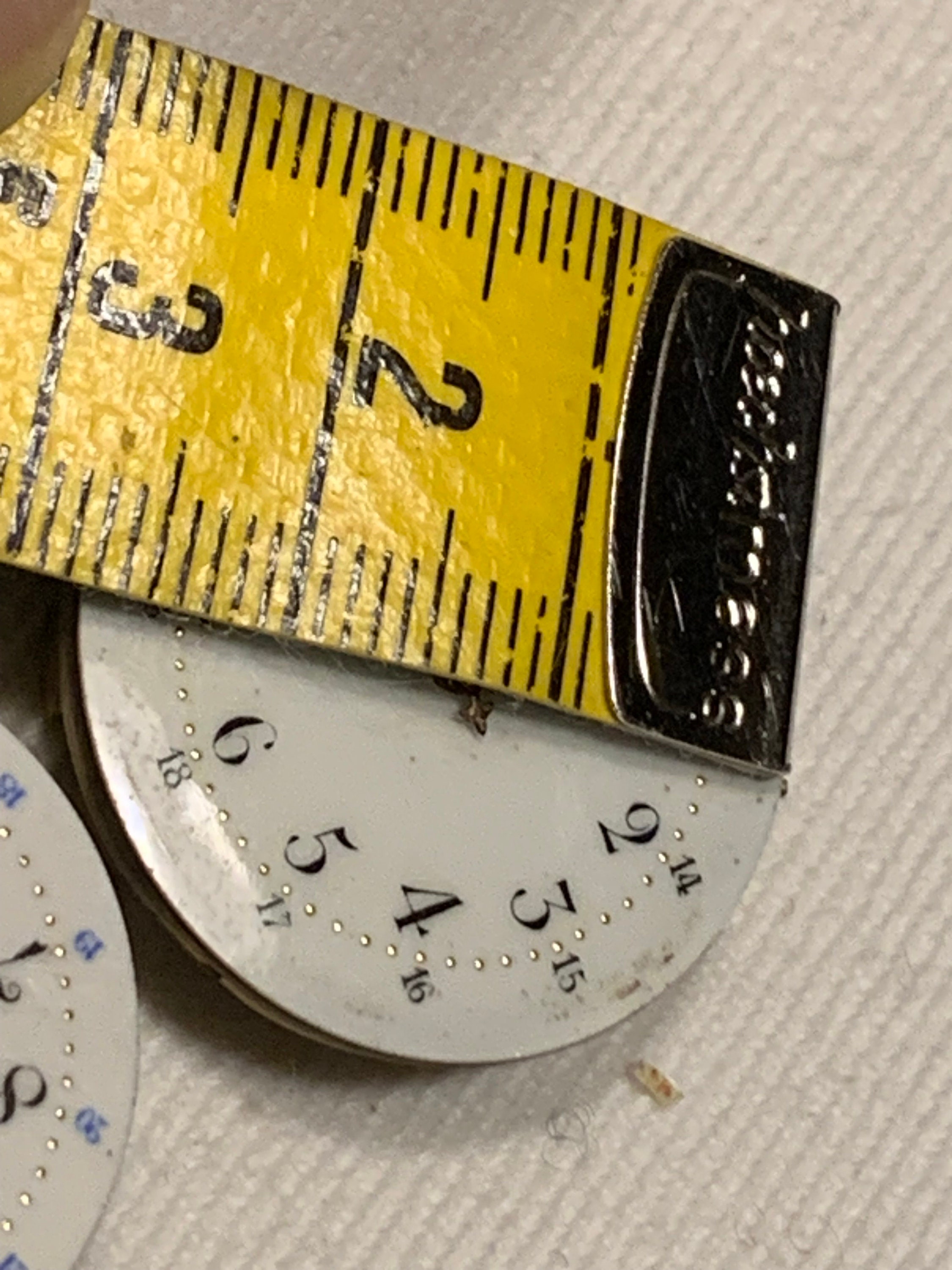 Set of 2 Antique Enamel Watch Dials/movement Plates - Watch Parts ...