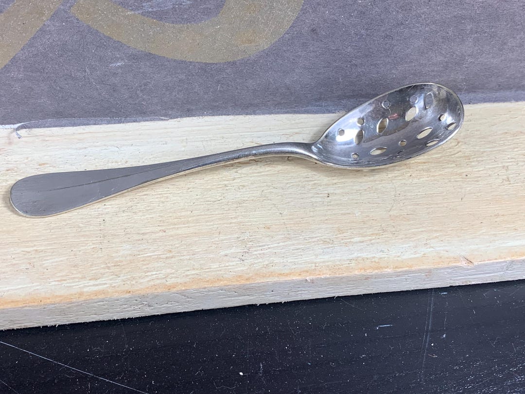 Vintage Perforated Spoon – Olive Spoon / Cocktail Spoon – Silver Plated ...