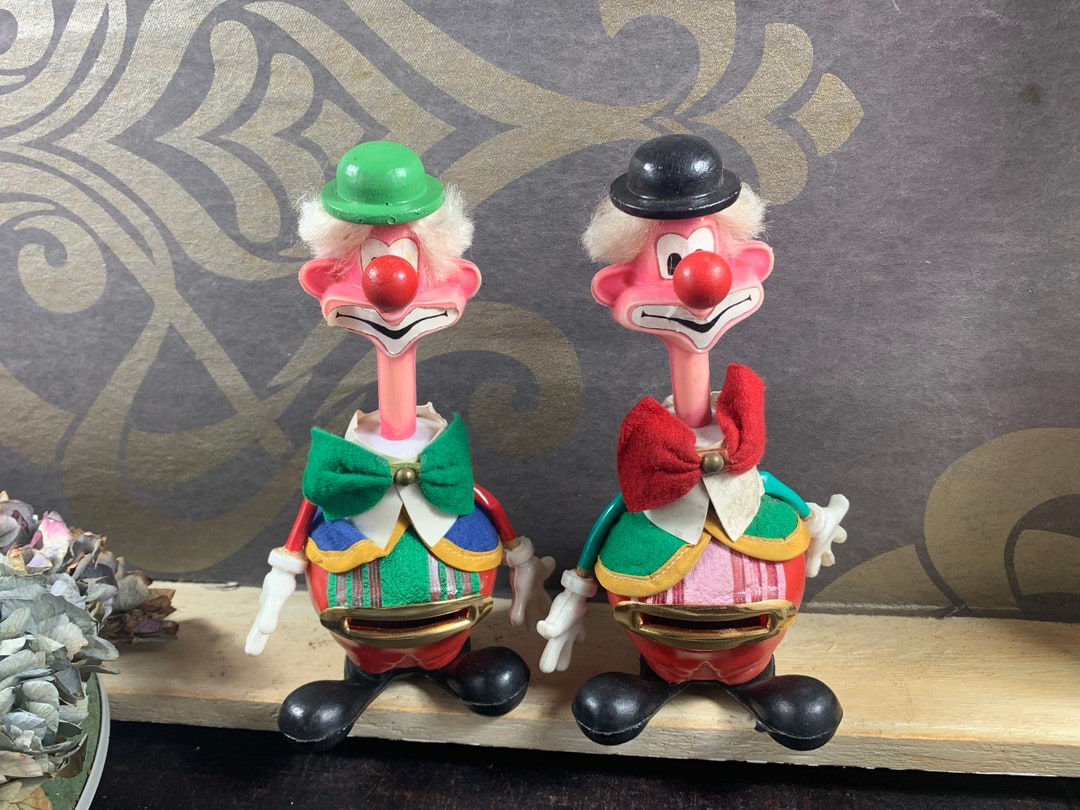 Vintage Nice Set of 2 Plastic Clowns Piggy Banks - Etsy UK