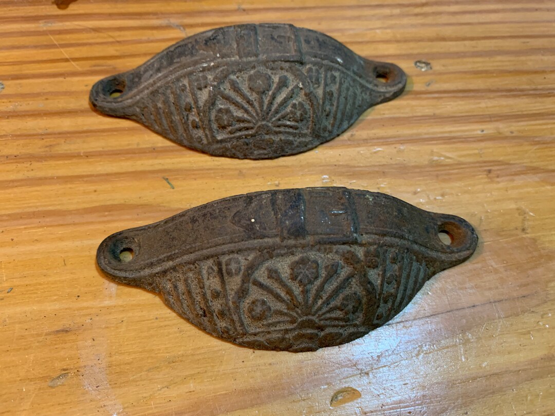 Antique Cup Handle for Cupboard or Drawer 2 Pieces Drawer Handle ...