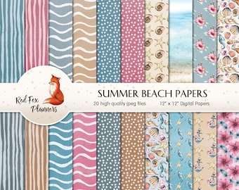Coral Digital Paper - Etsy