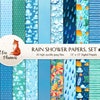 Watercolor Umbrella Seamless Pattern | Rainy Day Digital Paper Pink and ...