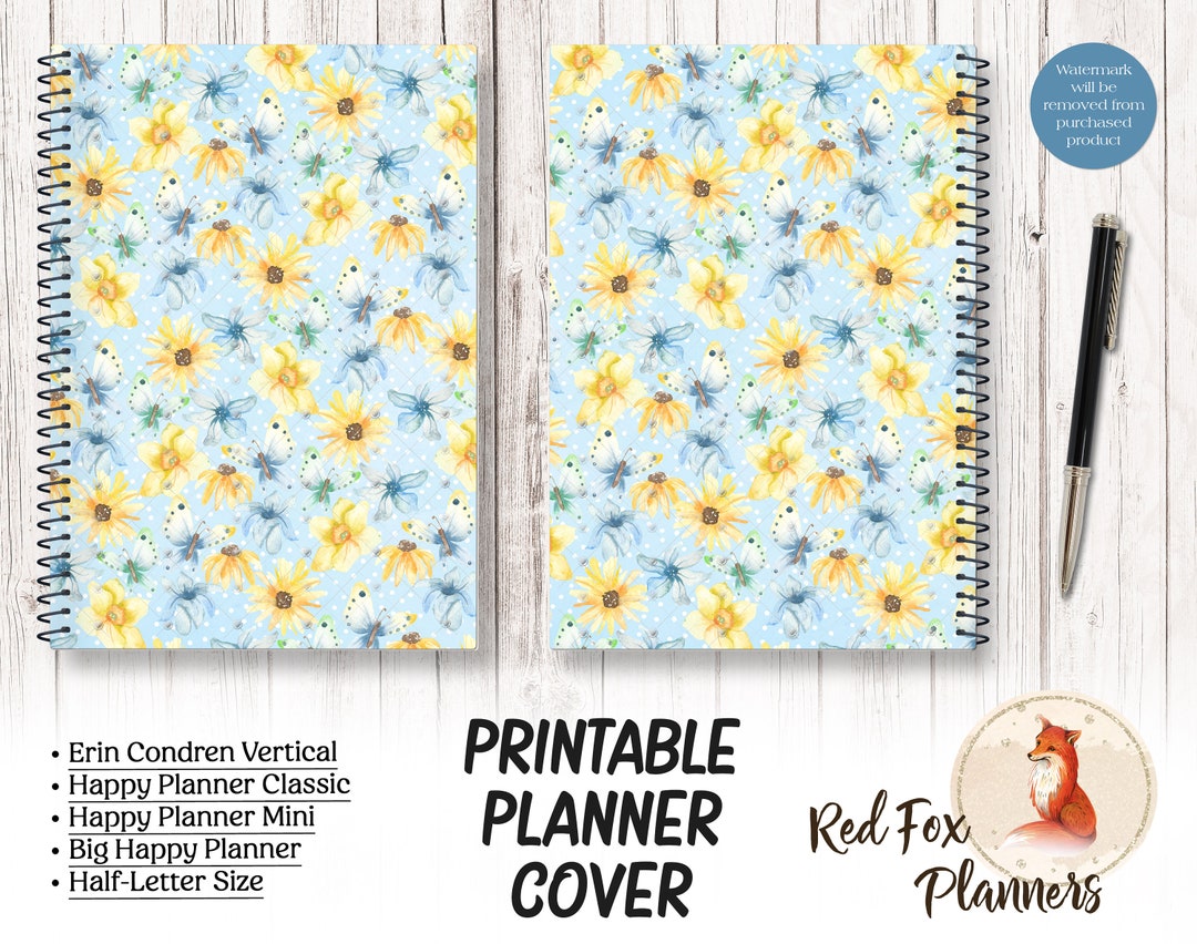 PLANNER COVER - Printable, Digital Instant Download, Journal Cover ...