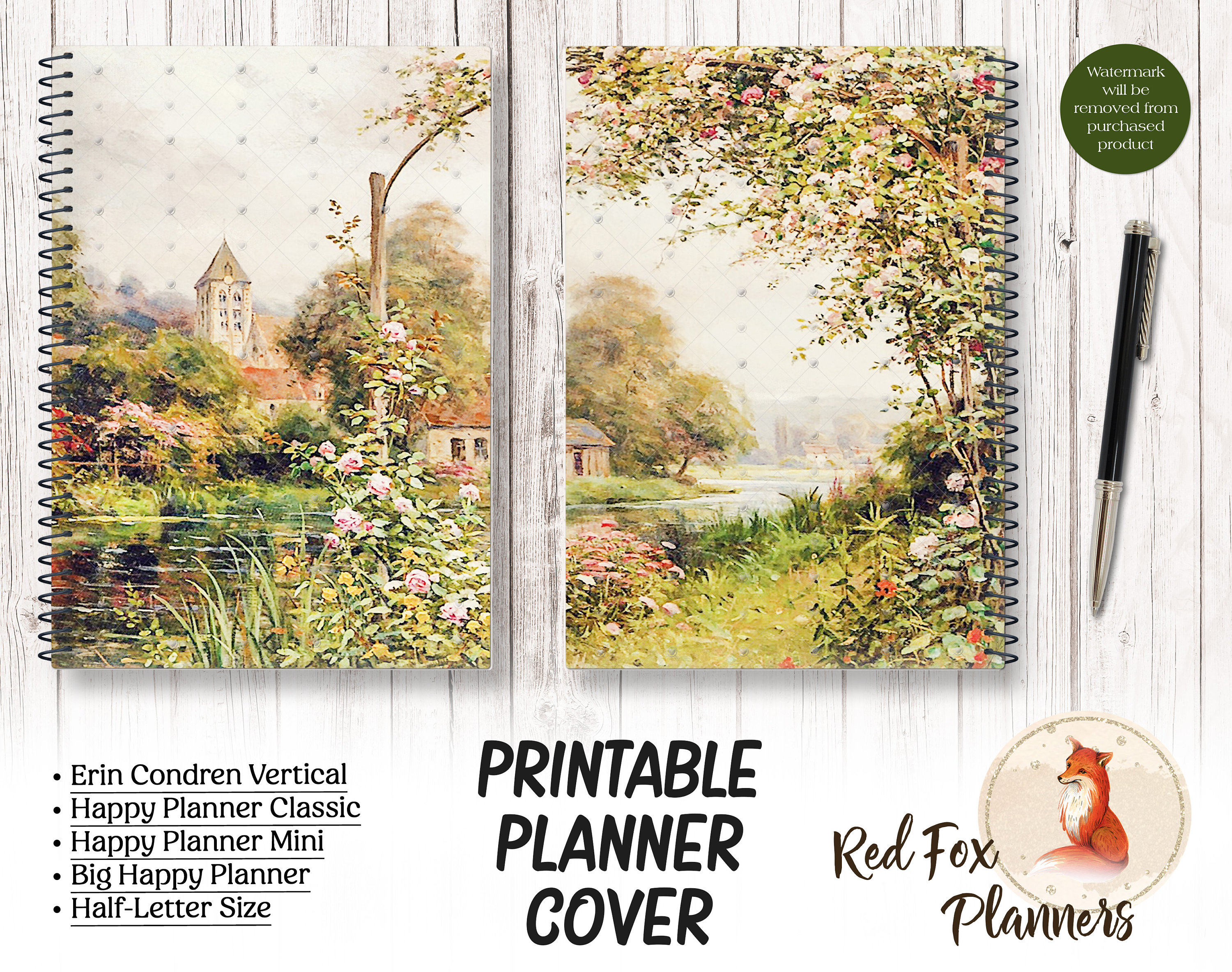 PLANNER COVER - Printable, Digital Instant Download, Journal Cover ...