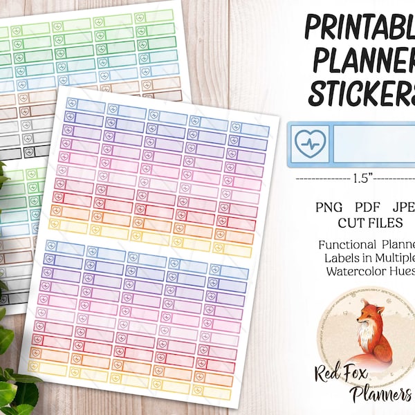 Heart Monitor Stickers - Etsy