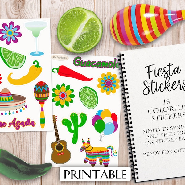 Printable Mexican Stickers - Etsy