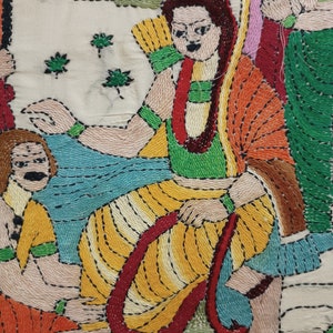 Handmade Hindu God - Lord SHRI RAM Tapestry, Indian Vintage Art Bengali ...