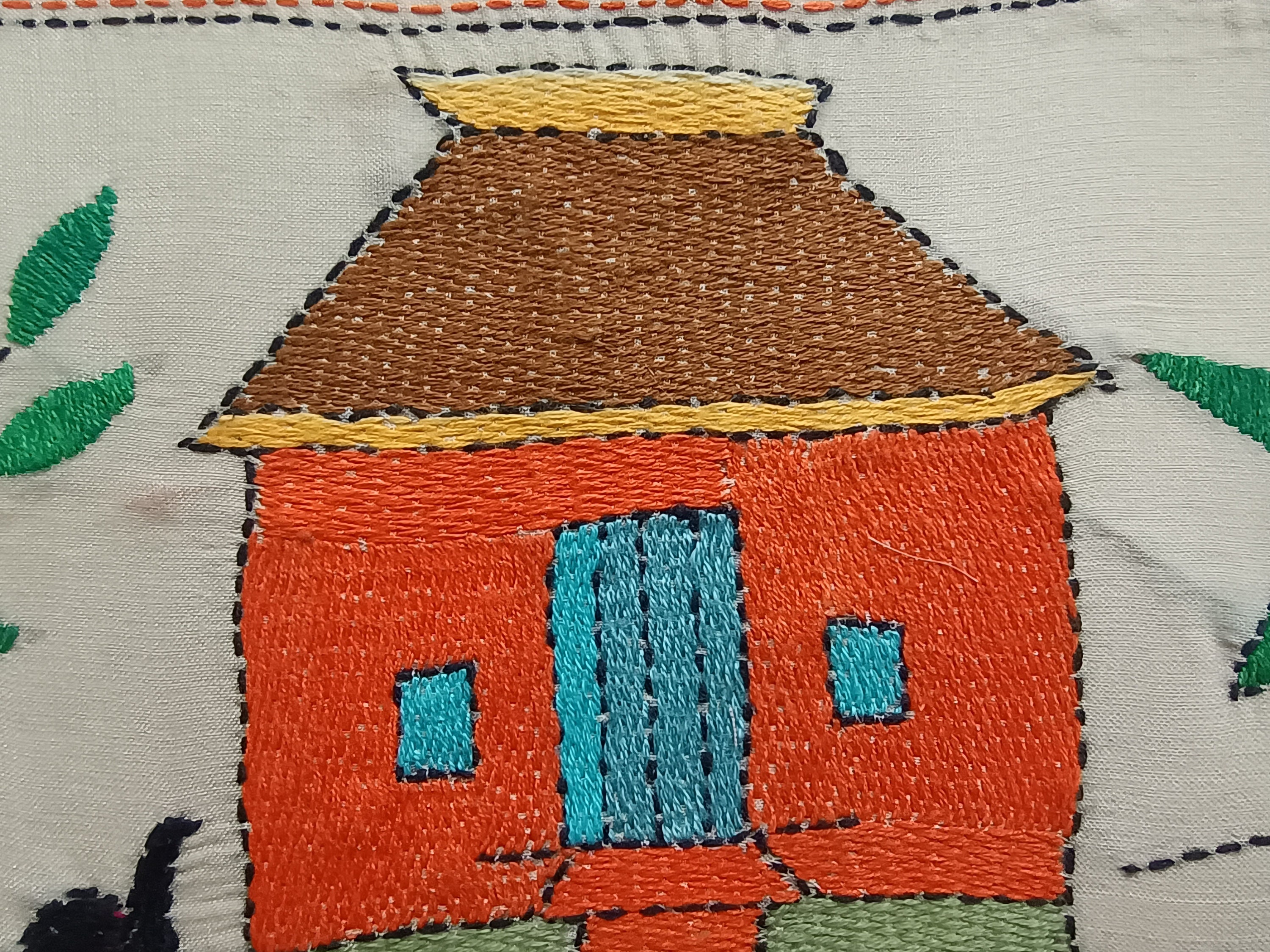 Handmade Hindu God Lord SHRI RAM Tapestry, Indian Vintage Art Bengali ...