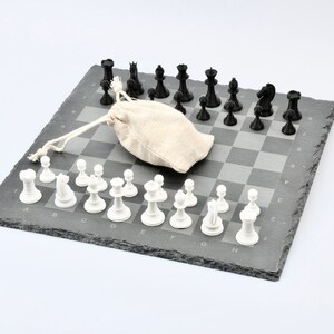 High-quality Chess Board Made of Natural Slate 25 X 25 Cm chess Set ...
