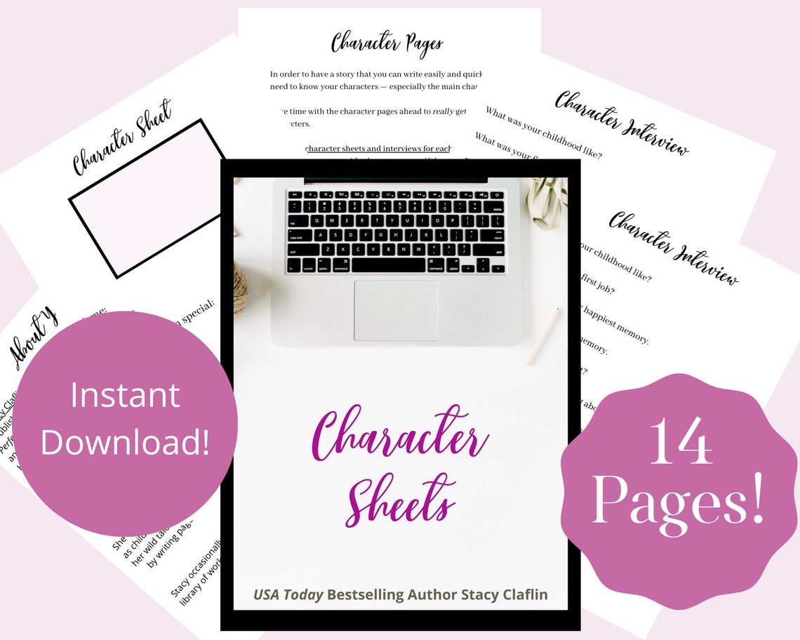 Character Sheets for Plotting and Outlining a Book Novel - Etsy