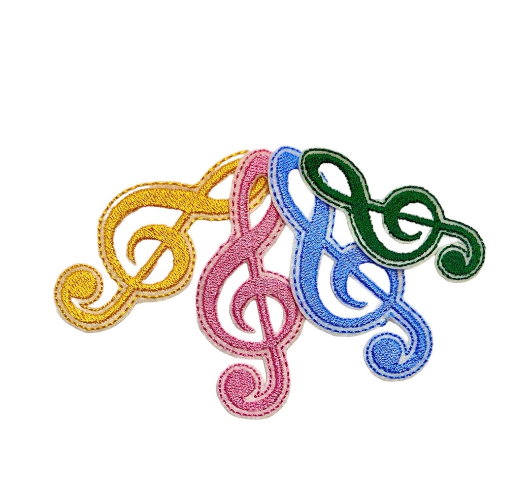 Treble Clef Iron-on Patch,music Note Patch, Music Lovers Patch, DIY ...