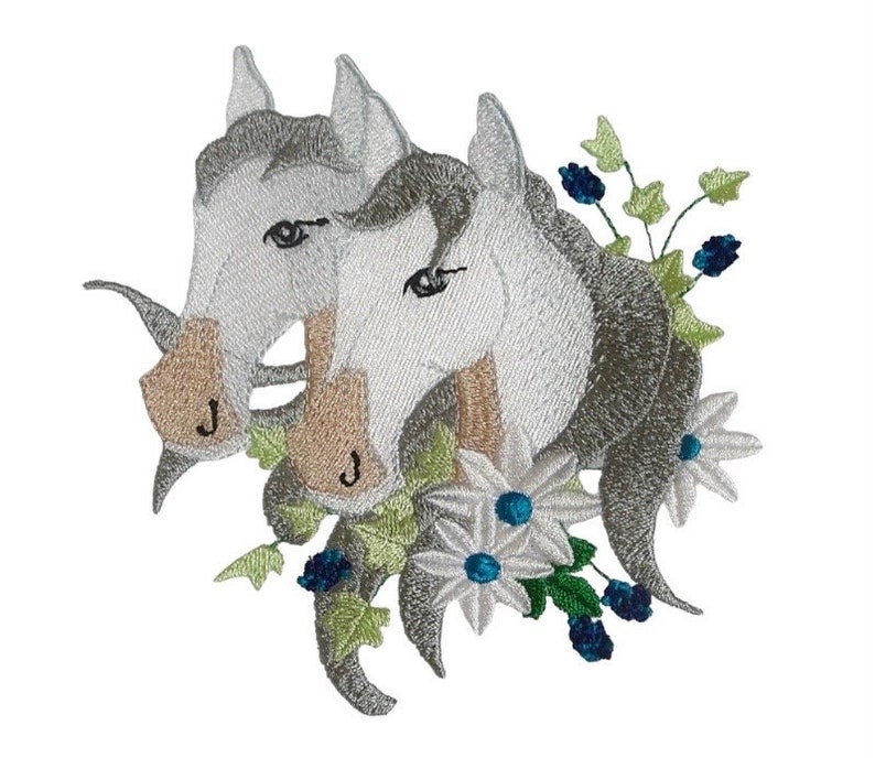 Horse Applique Patch Equestrian, Western Badge,floral Iron On, Horse ...