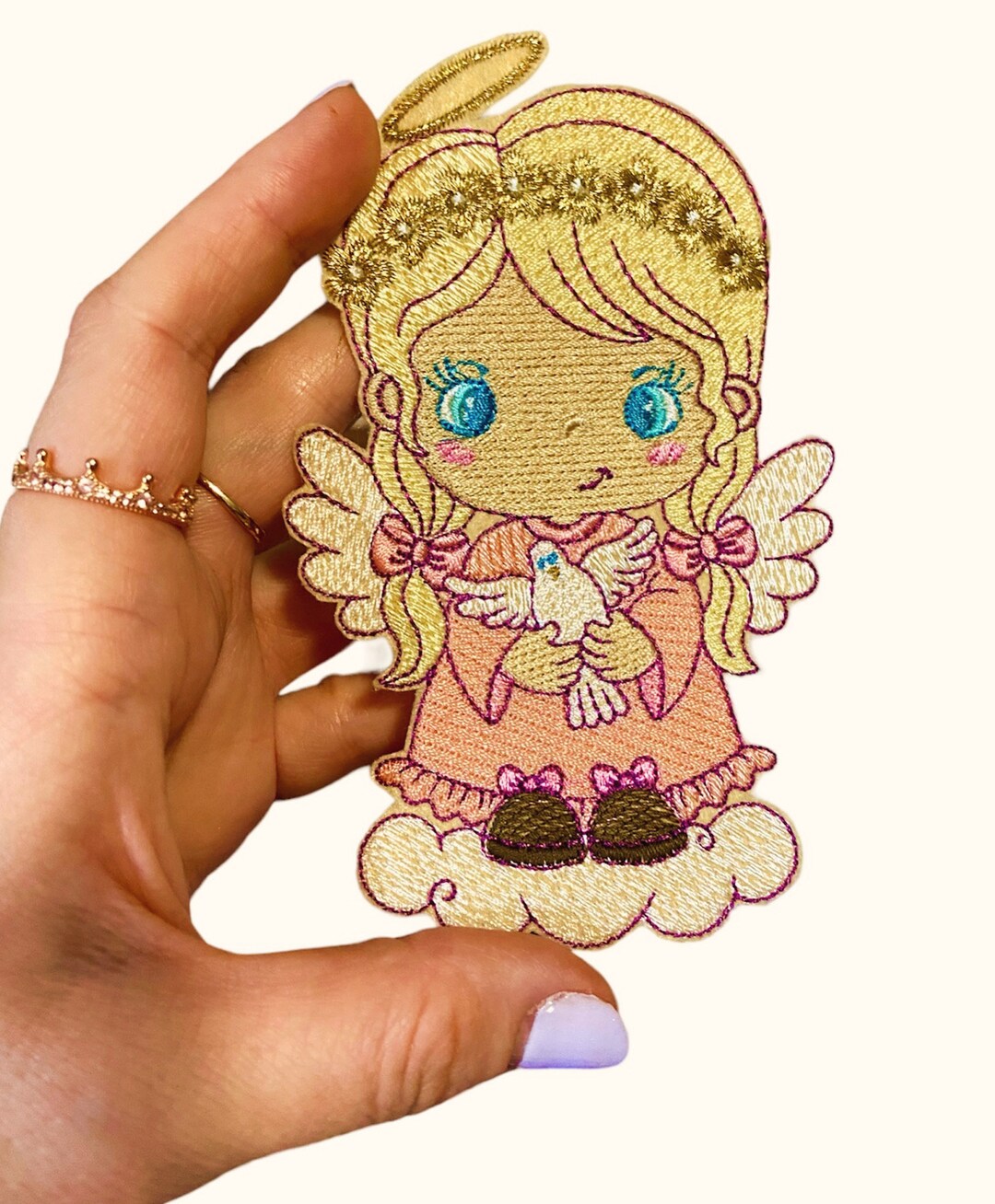 Iron Embroidered Angel Girl Patch Personalized Patches for Jackets ...