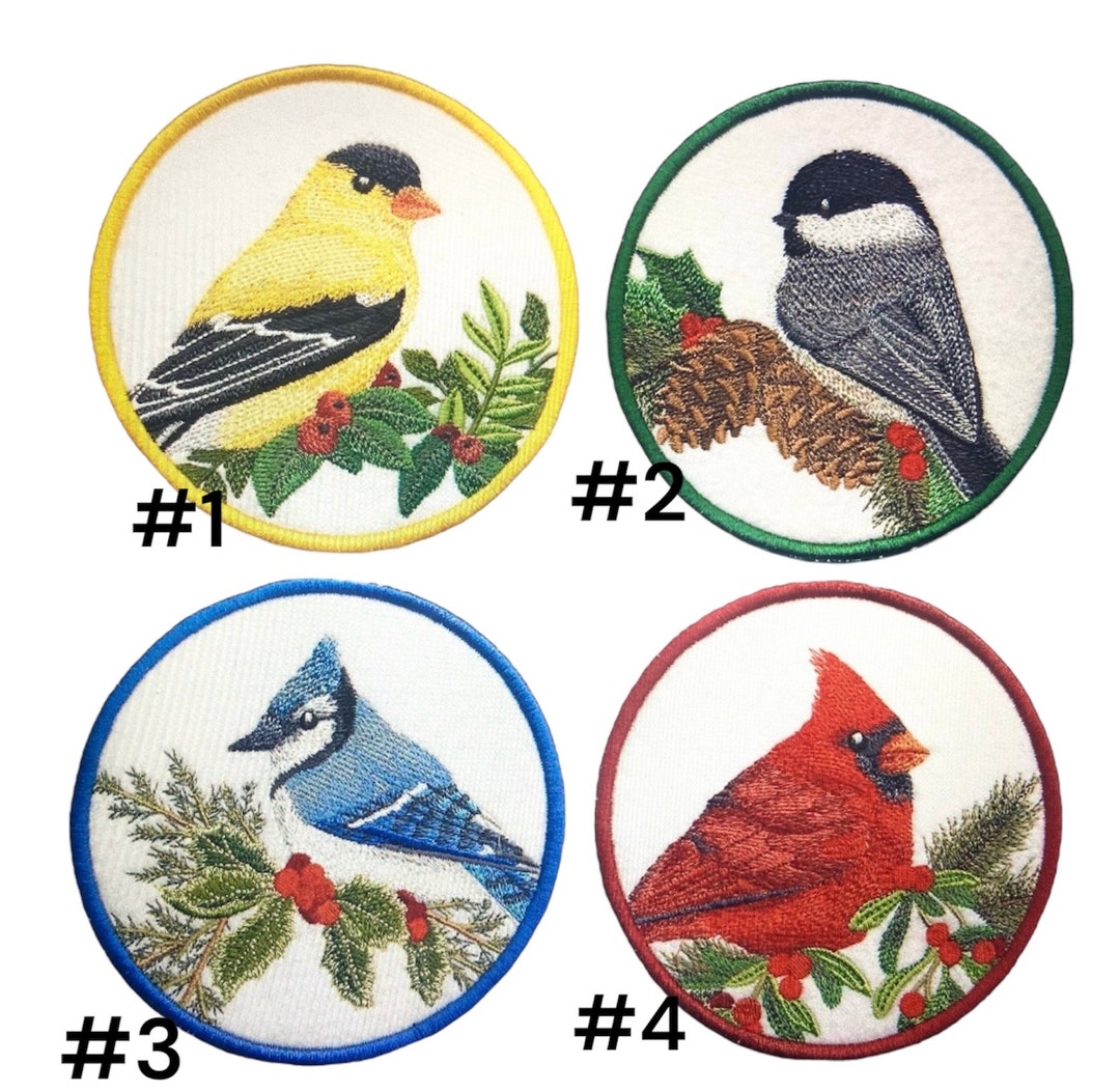 Bird Finch Patch for Bags and T-shirts. Cute Iron on Embroidery Applique Bird Lover Animals ...