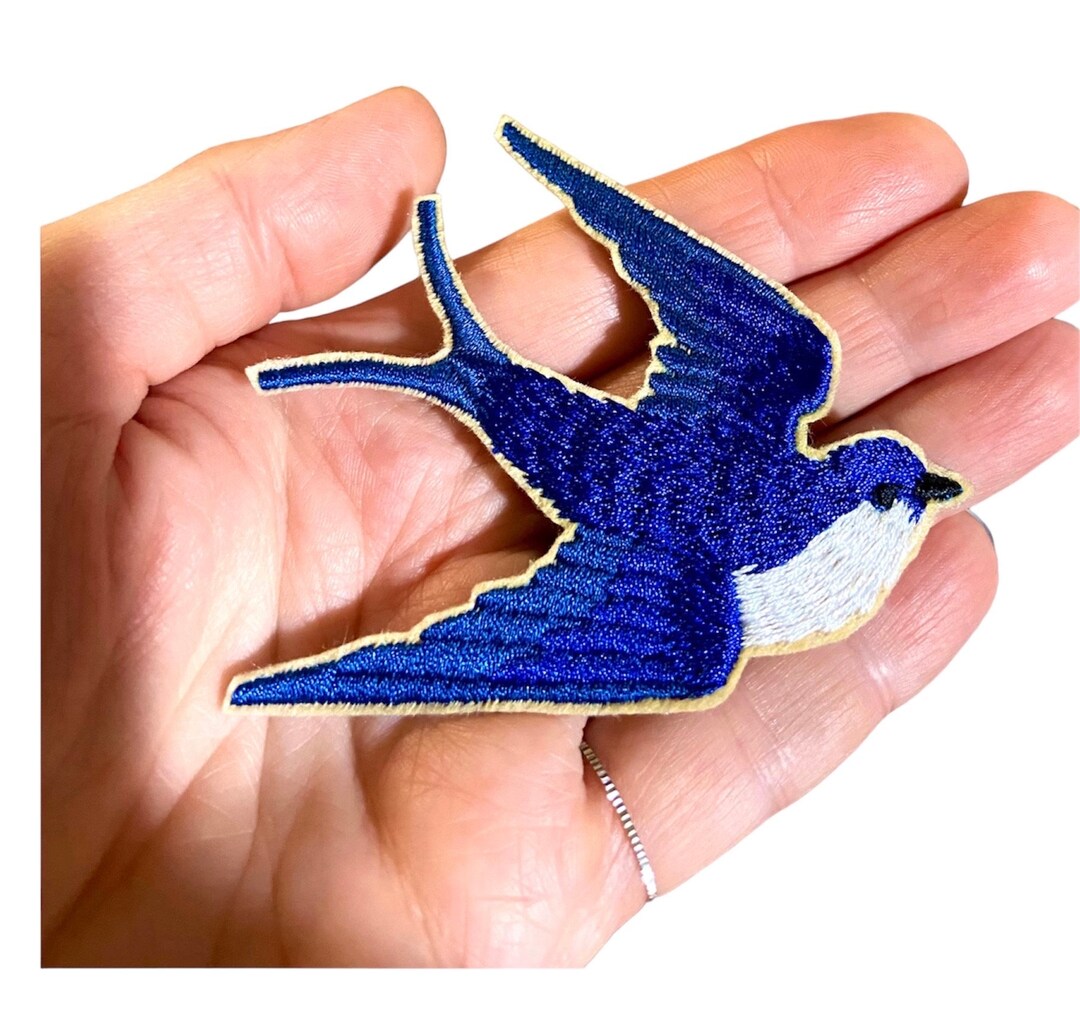 Swallow Patch Rockabilly Bird Patch DIY Embroidery - Etsy