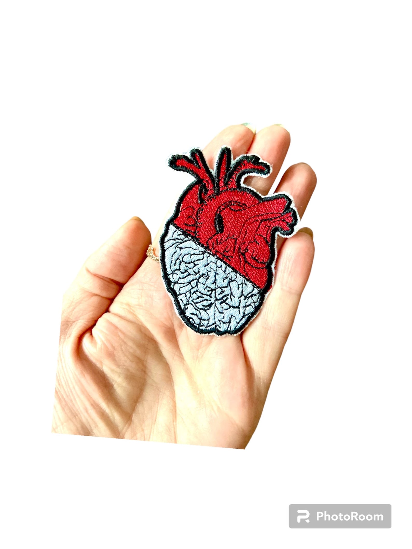 Anatomical Heart Badge Urbanski Heart Patch DIY Embroidery Embroidered ...