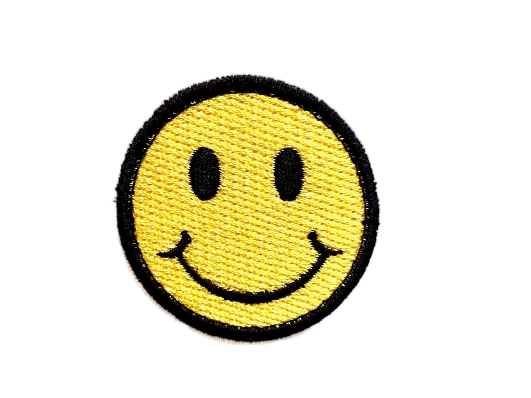 Yellow Smiley Patch Custom Smile Rainbow Sequins Towel Embroidered ...