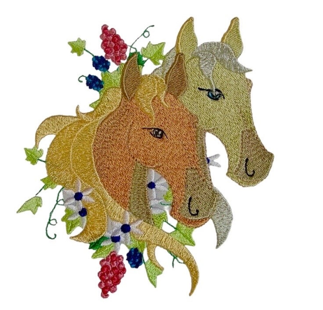 Horse Applique Patch Equestrian, Western Badge, Iron On, Horse Head ...