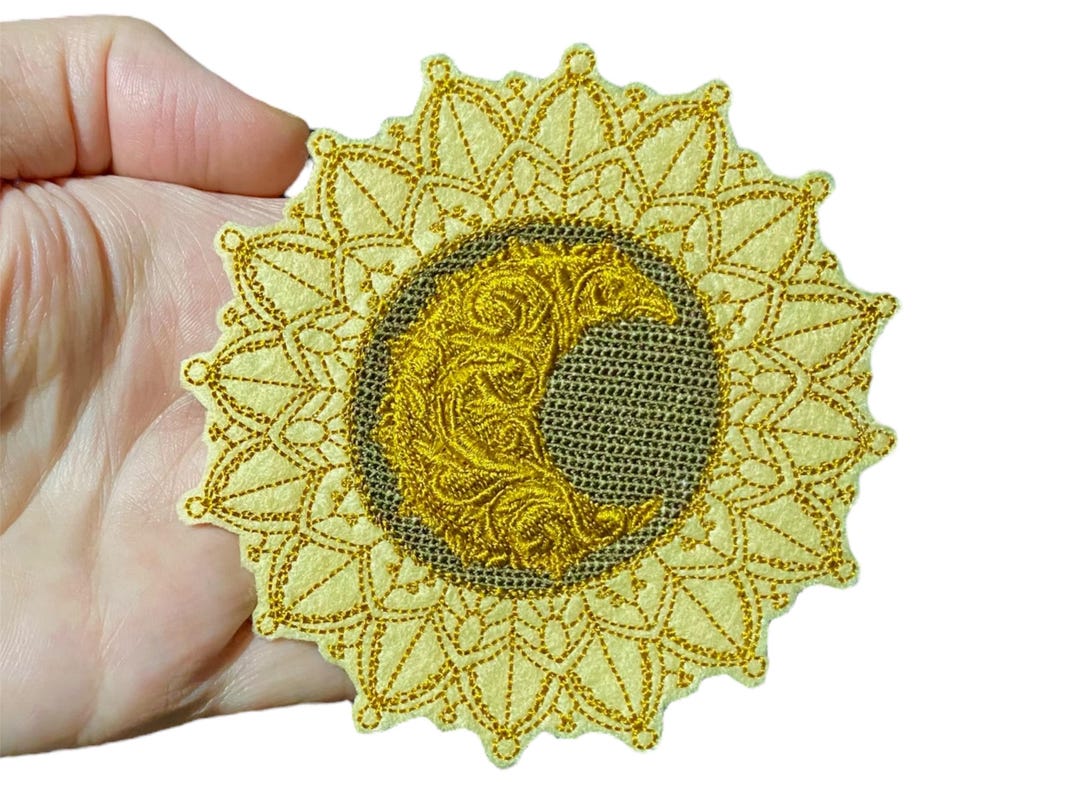 Sun and Moon Patch , Celestial Star Badge, "solar System" Patch, DIY Embroidery,embroidered ...