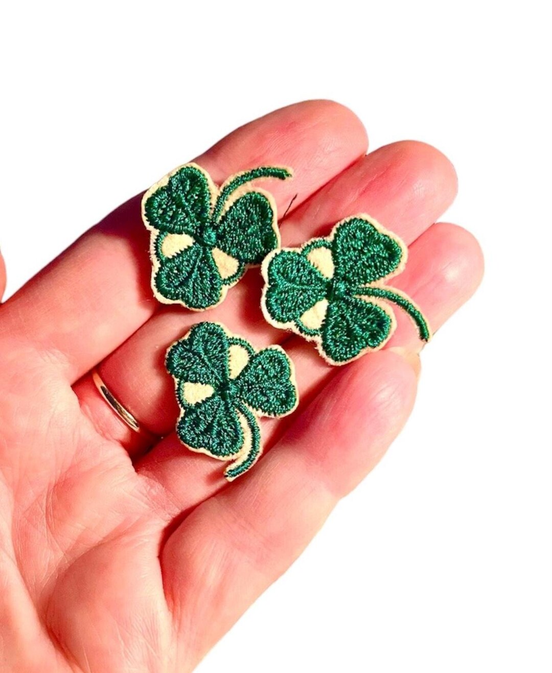 Four Leaf Clover Patch, St. Patrick's Lucky Clover Badge, Nature Leaf ...