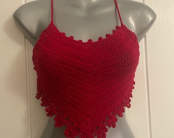 Cute Red Crop Top - Etsy