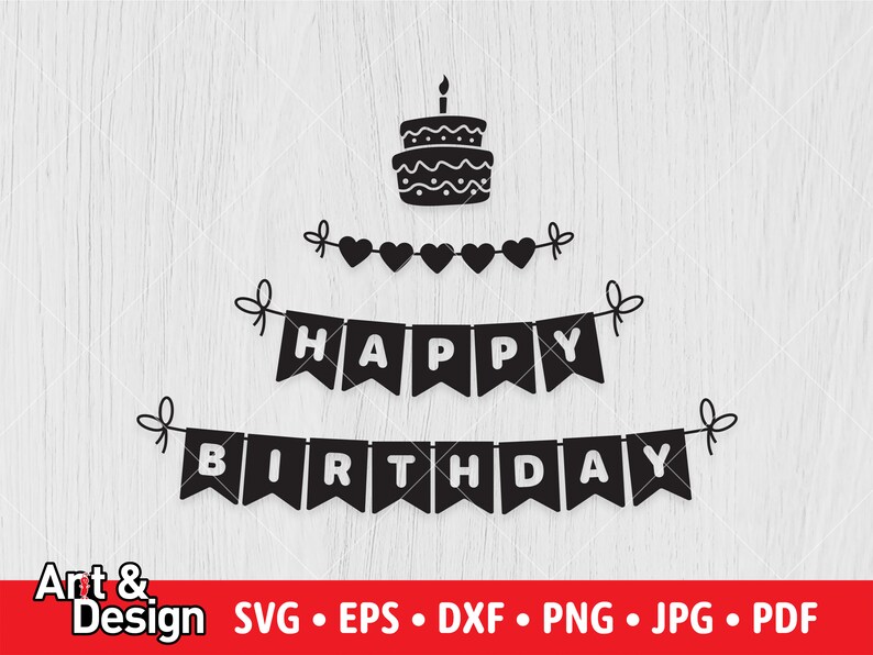 Happy Birthday SVG Birthday Cake SVG Birthday Party - Etsy