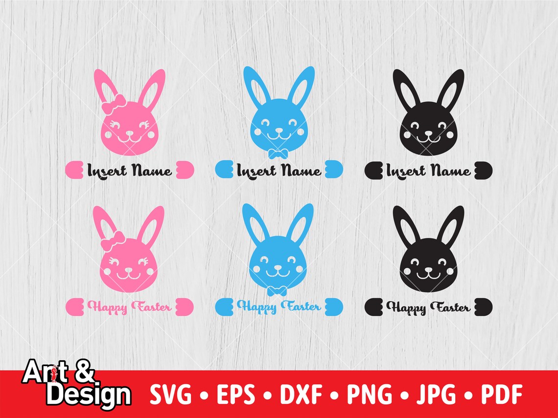 Joyeuses Pâques Svg Lapin de Pâques Svg Monogramme Svg - Etsy France