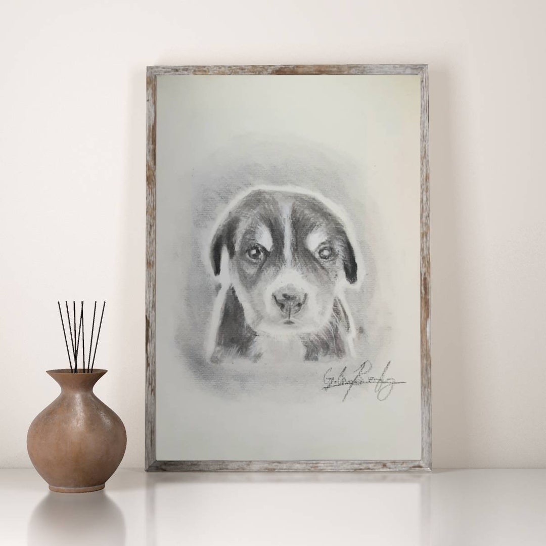 Custom Pet Drawings, Dog Memorial Drawing, Personalized Dog Art, Dog ...