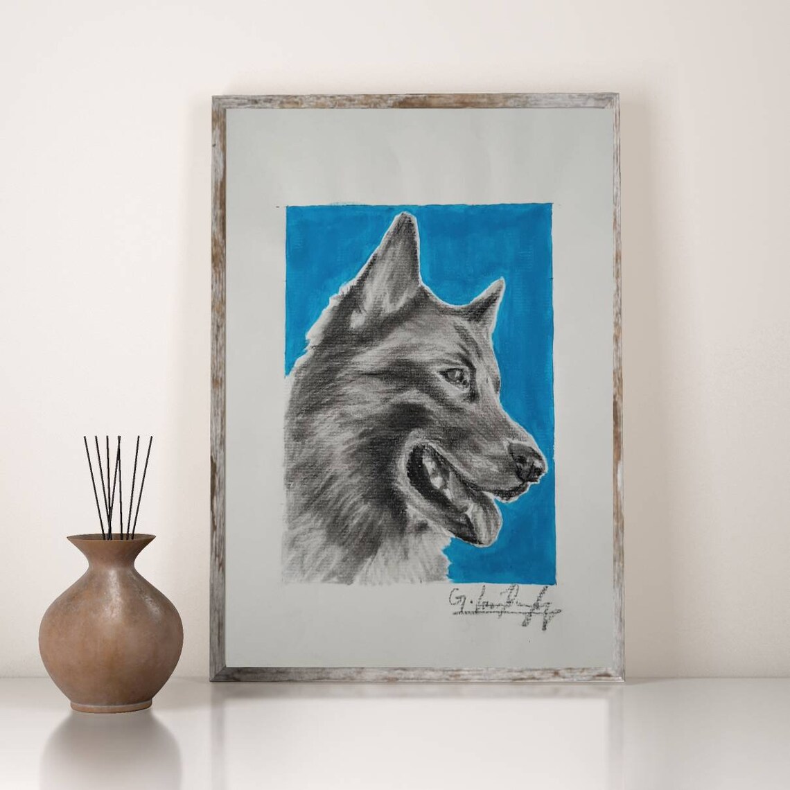 Custom Pet Drawings, Dog Memorial Drawing, Personalized Dog Art, Dog ...