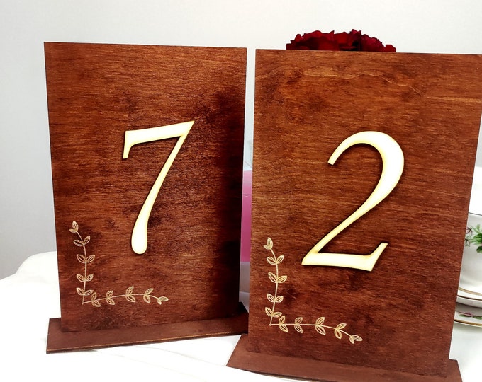 Rustic Table Numbers 1 - 100 for Farmhouse Weddings, Elegant Wood Table ...