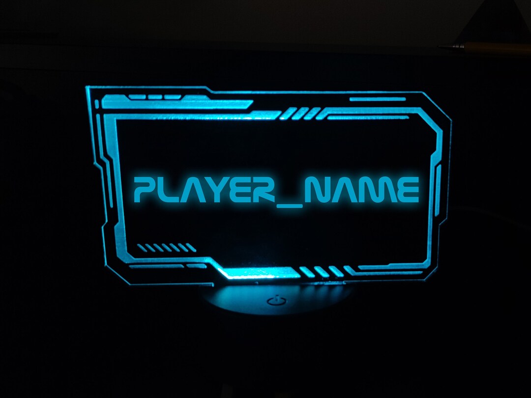 Personalized Gaming Name Tag: RGB LED Gamer Light - Etsy