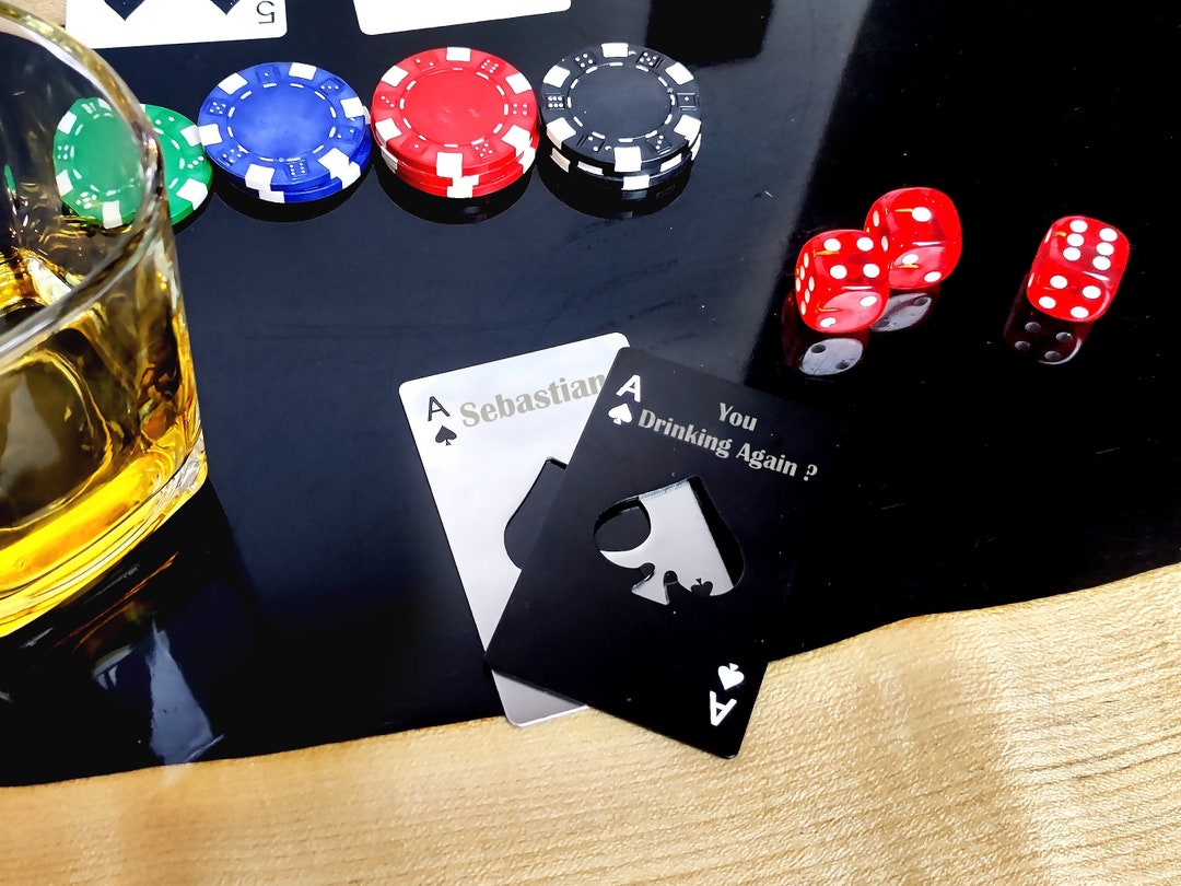 Personalized Poker Card Bottle Opener, Ace of Spades Bottle Opener ...