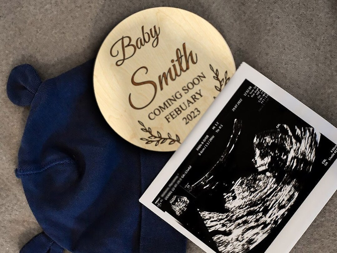 Personalized Pregnancy Announcement - Wooden Sign With Personalised ...