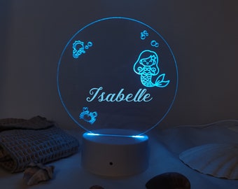 Personalized Acrylic Night Light Seashell LED Light Under the Sea ...