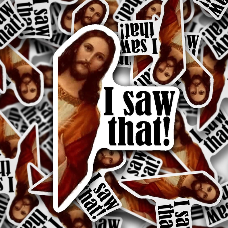 Funny Jesus Sticker Jesus Peeking I Saw That. Religious and - Etsy Funny Jesus Sticker Jesus Peeking I Saw That. Religious and - Etsy