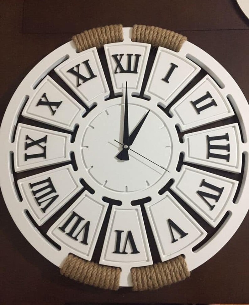 Wooden Rope Decorative Wall Clock,stunning and Sophisticated Stylish ...
