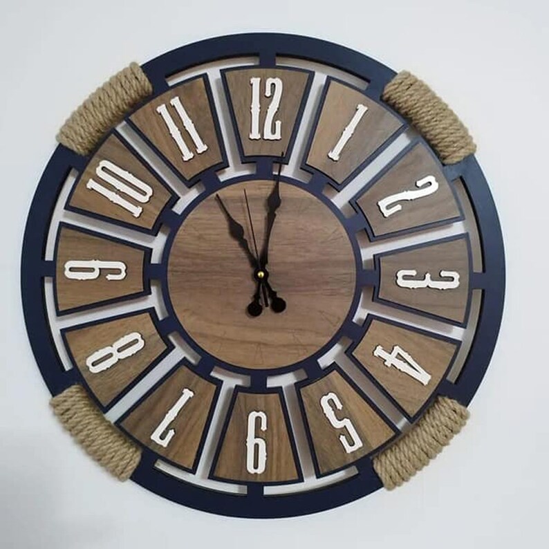 Wooden Rope Decorative Wall Clock,stunning and Sophisticated Stylish ...
