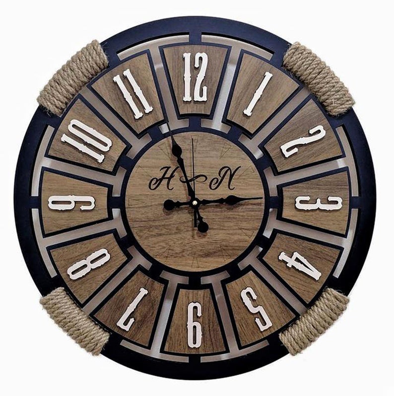 Wooden Rope Decorative Wall Clock,stunning and Sophisticated Stylish ...