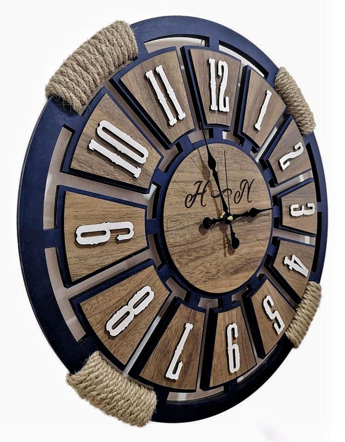 Wooden Rope Decorative Wall Clock,stunning and Sophisticated Stylish ...