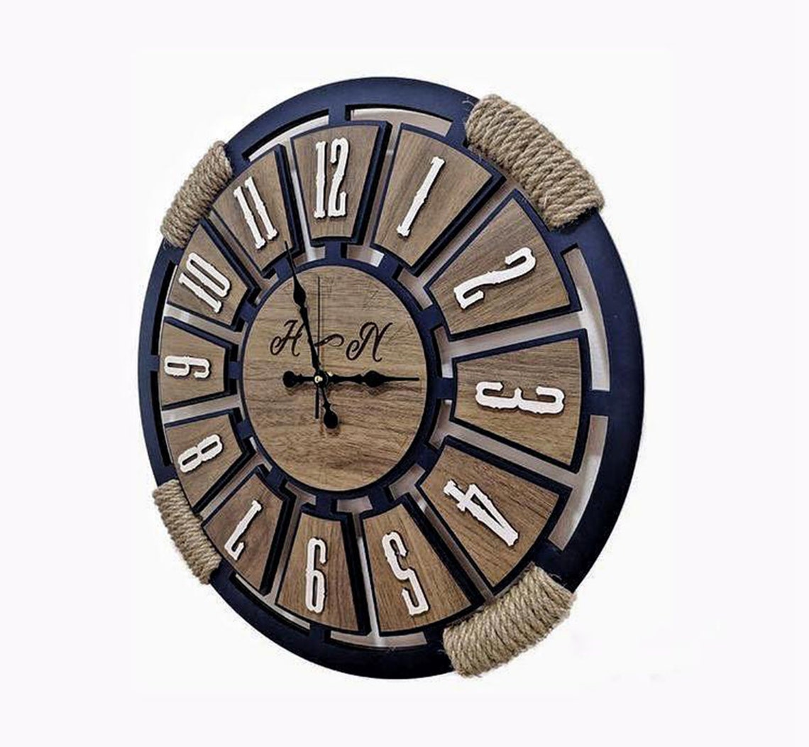 Wooden Rope Decorative Wall Clock,stunning and Sophisticated Stylish ...