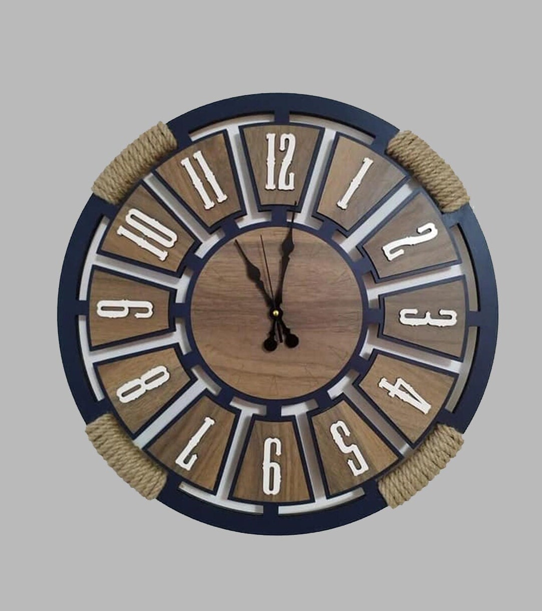 Wooden Rope Decorative Wall Clock,stunning and Sophisticated Stylish ...