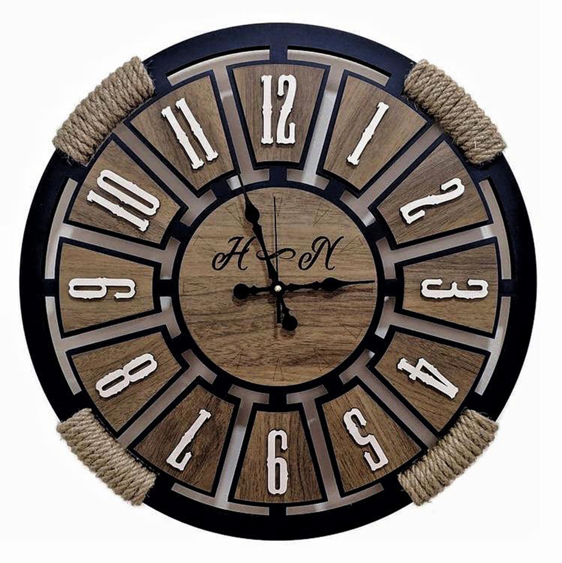 Wooden Rope Decorative Wall Clock,stunning and Sophisticated Stylish ...